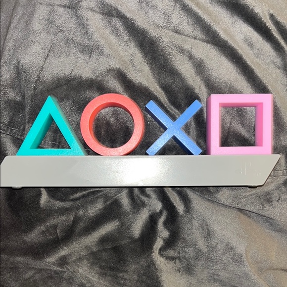Sony | Other | Sony Playstation Symbols Decor Multicolor | Poshmark